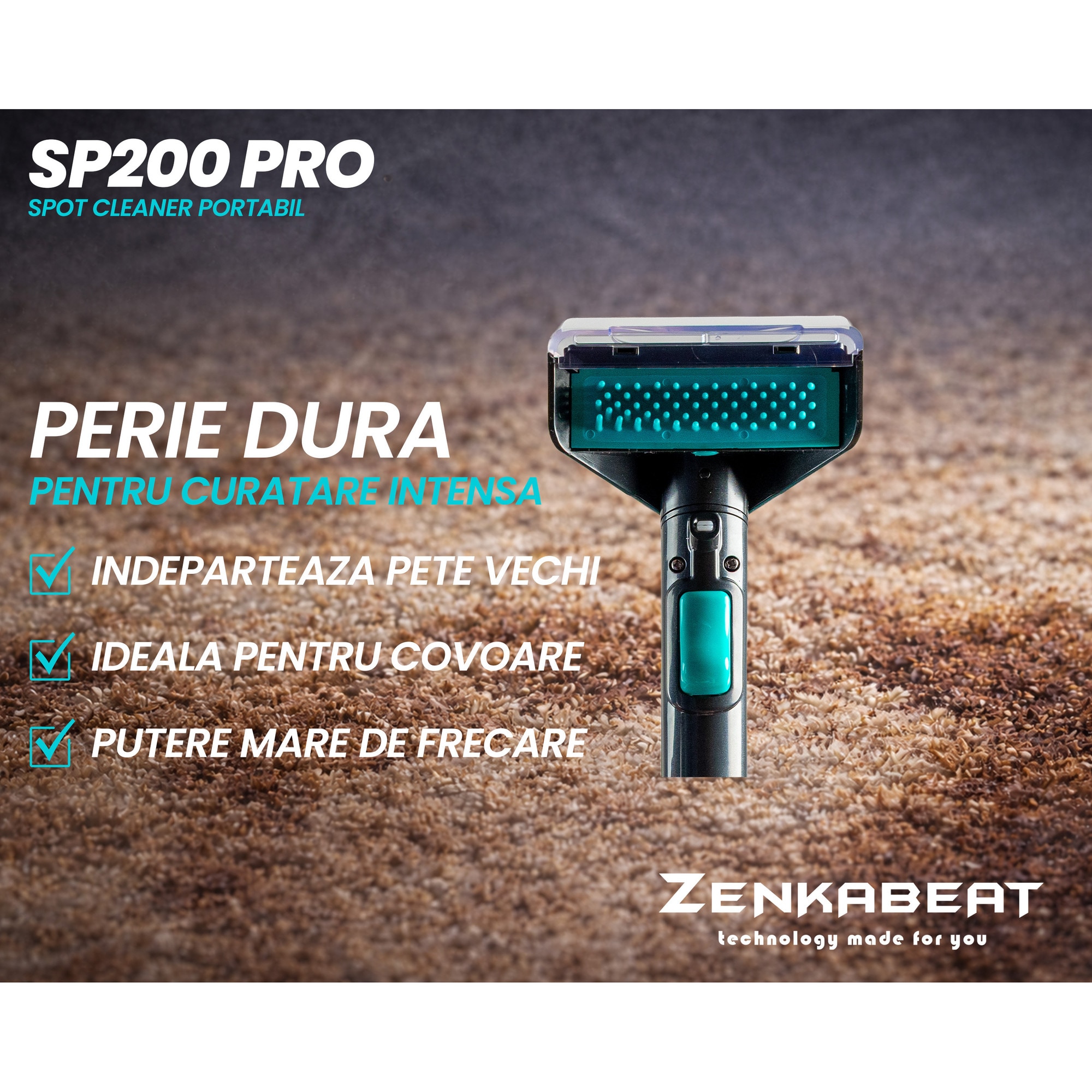Aspirator Cu Spalare Zenkabeat SP200, Putere 500W, 4 Capete, Aspirator ...