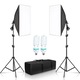 Set softbox foto 50x70cm, suport reglabil 70-200cm, alb - eMAG.ro