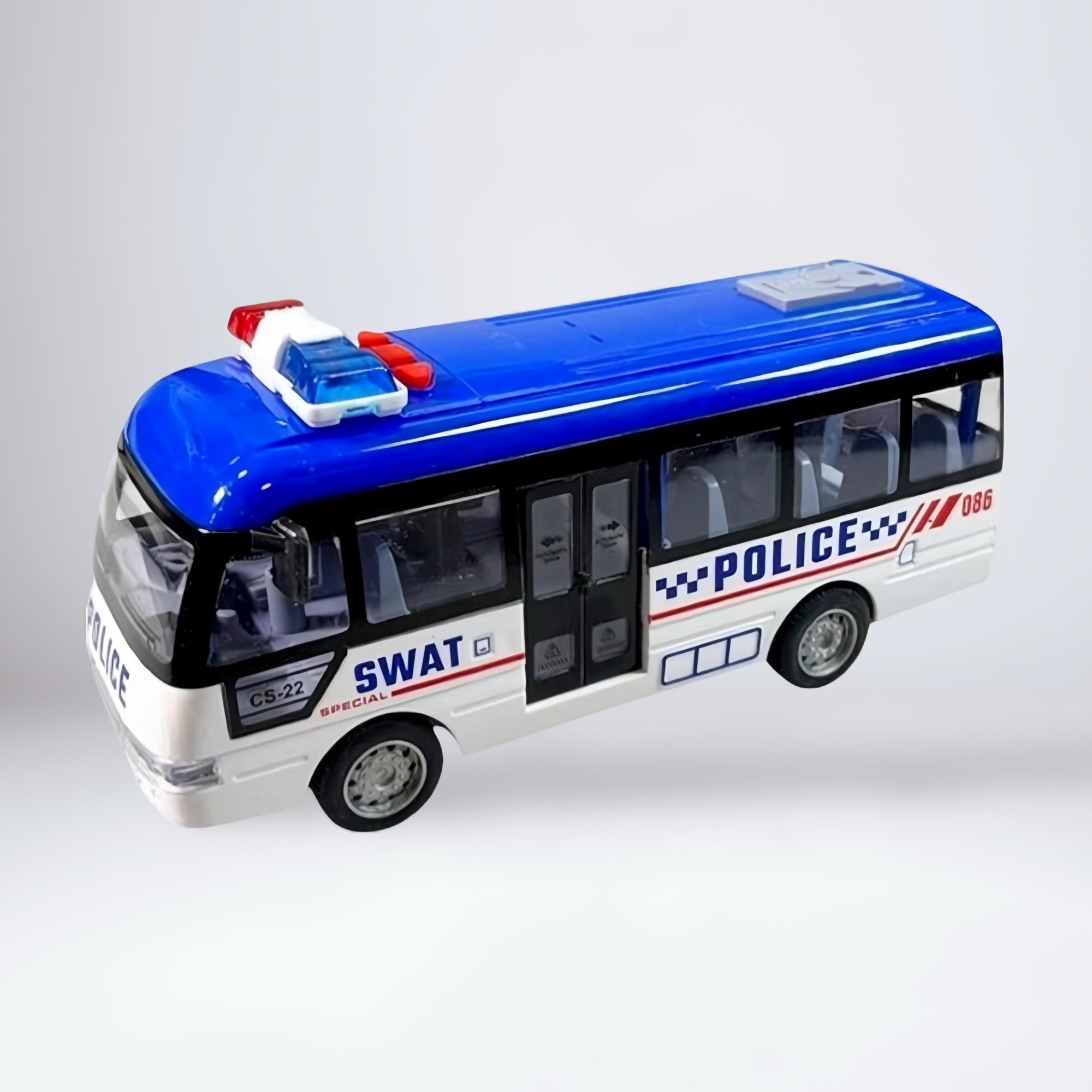 Autobuz de Politie cu Lumini si Sunete, Friction Power Bump & Go ...