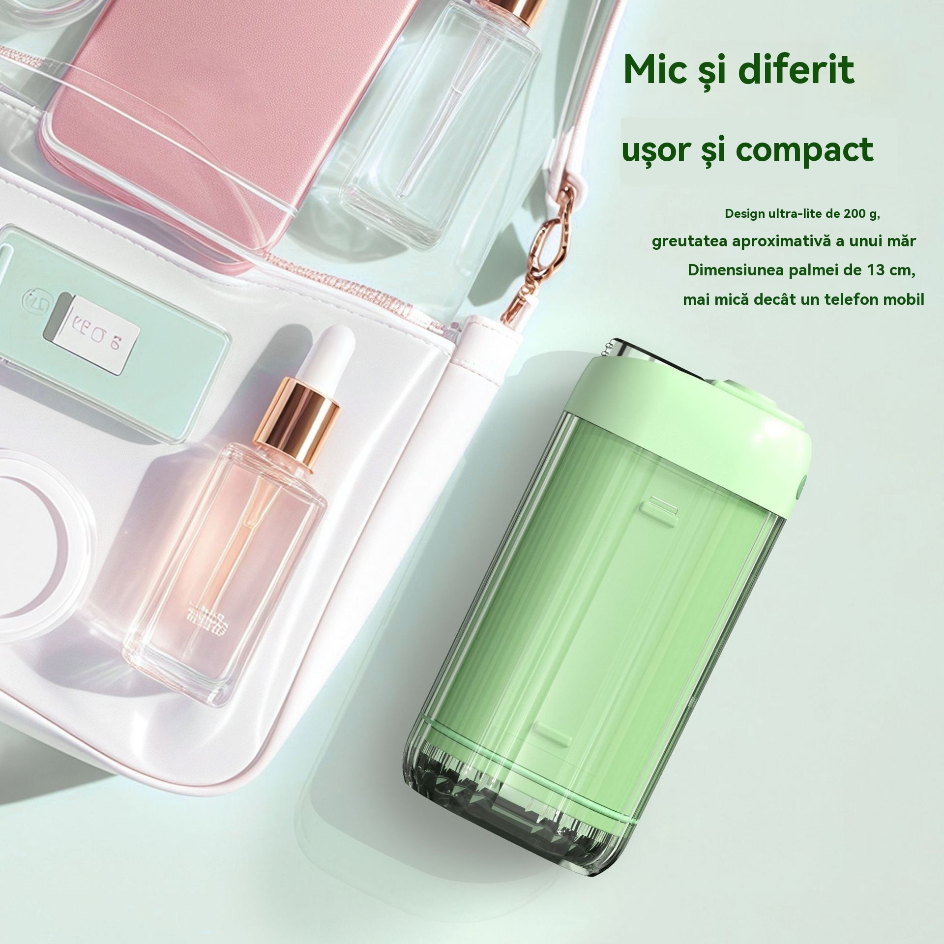 Irigator bucal portabil, 200ml, incarcare USB-C, alb - eMAG.ro