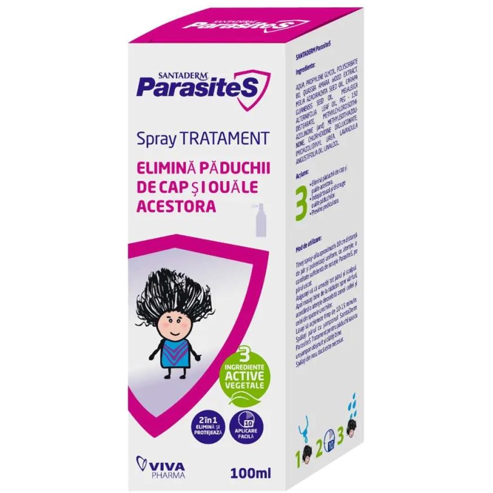 Set 2 x Spray Tratament pentru Paduchi Santaderm, 100 ml - eMAG.ro