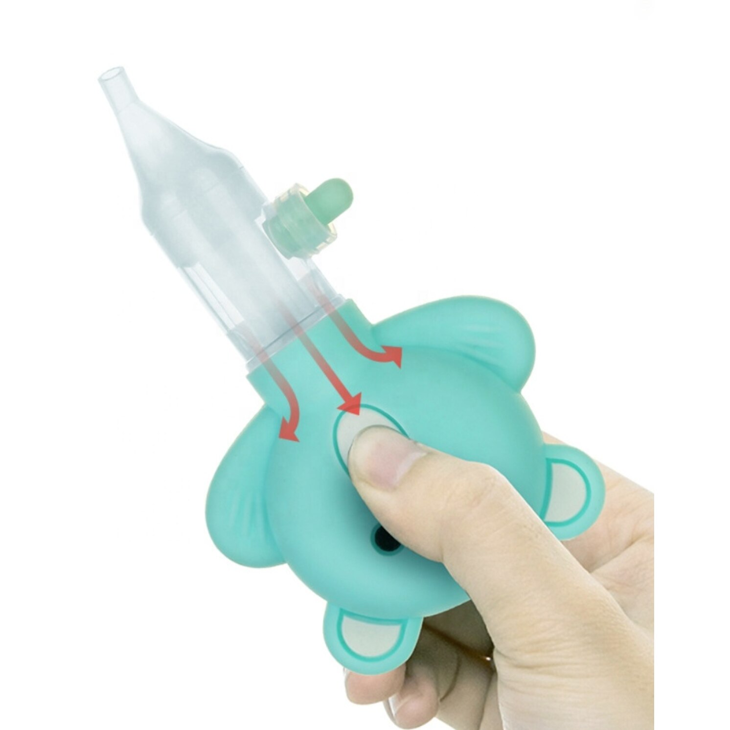 Aspirator nazal manual pentru bebelusi, din silicon, model Ursulet ...