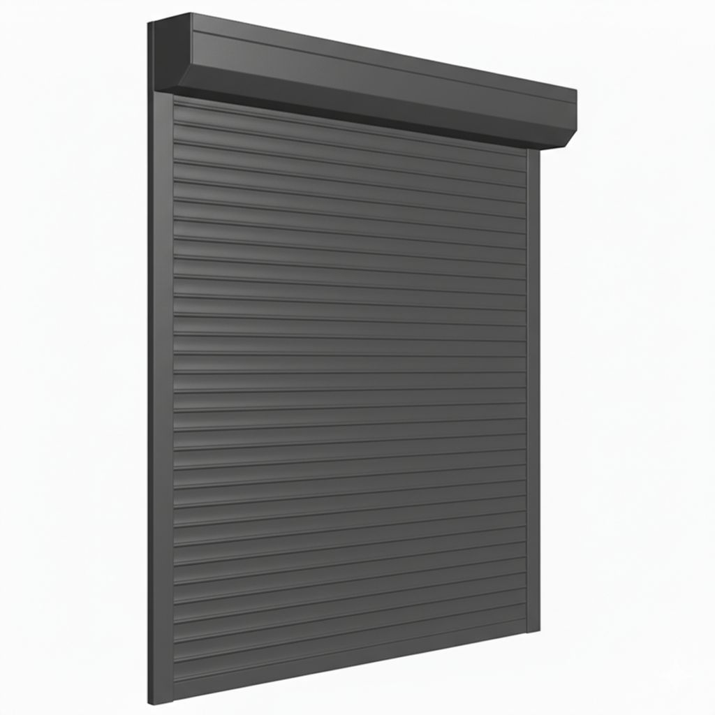 Usă de garaj rulou electric, aluminiu, 2800x2200mm, lamele 55mm, gri ...