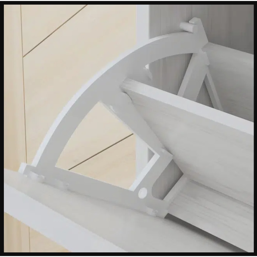 Set Mobilier Hol Alb, Pantofar Slim 3 Sertare si Cuier, Stil Scandinav ...