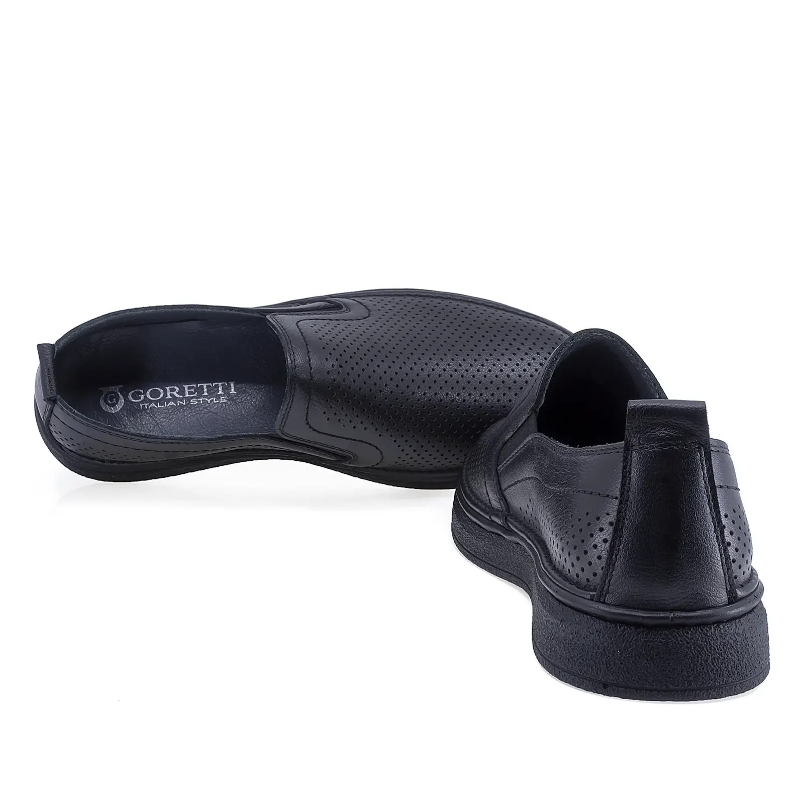 Pantofi barbati, Goretti, piele naturala, negru, 43 EU - eMAG.ro
