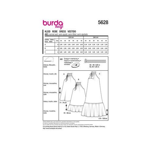 Tipar Rochii Femei Burda Style 5628 multi-masura 34-44 - eMAG.ro