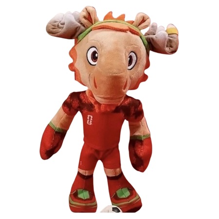 Breloc plus Mascota fotbal FIFA World Cup 2026, rosu, 18 cm - eMAG.ro
