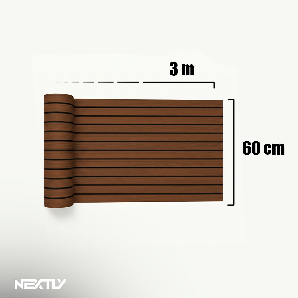 Rola tapet autoadeziv 3D premium tip riflaj NEXTLY, imitatie lemn ...