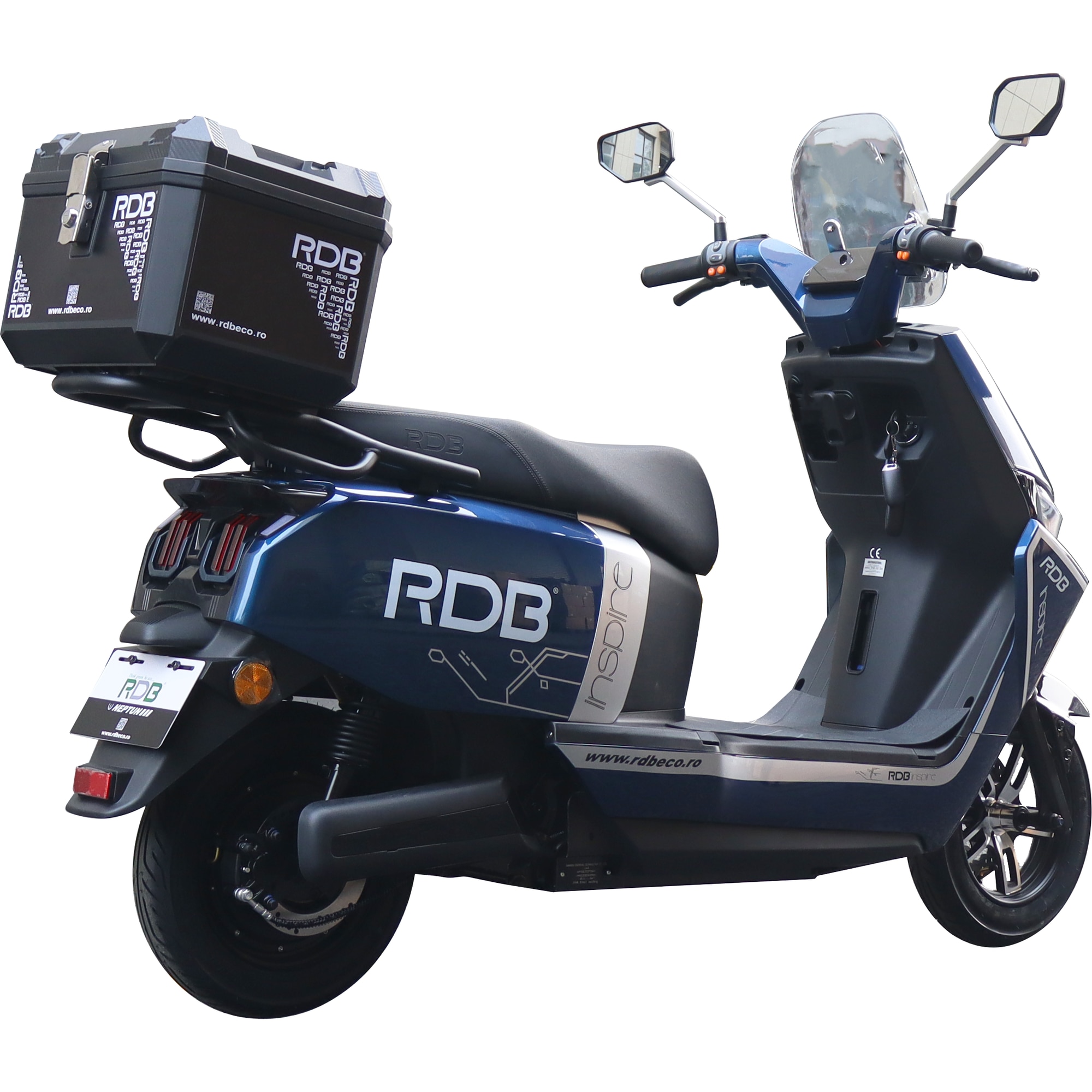 Scuter electric RDB INSPIRE, 2000W, fara permis, 25 km/h, Albastru ...