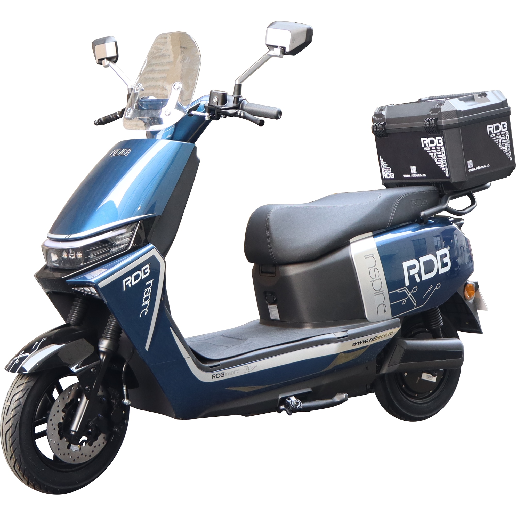Scuter electric RDB INSPIRE, 2000W, fara permis, 25 km/h, Albastru ...