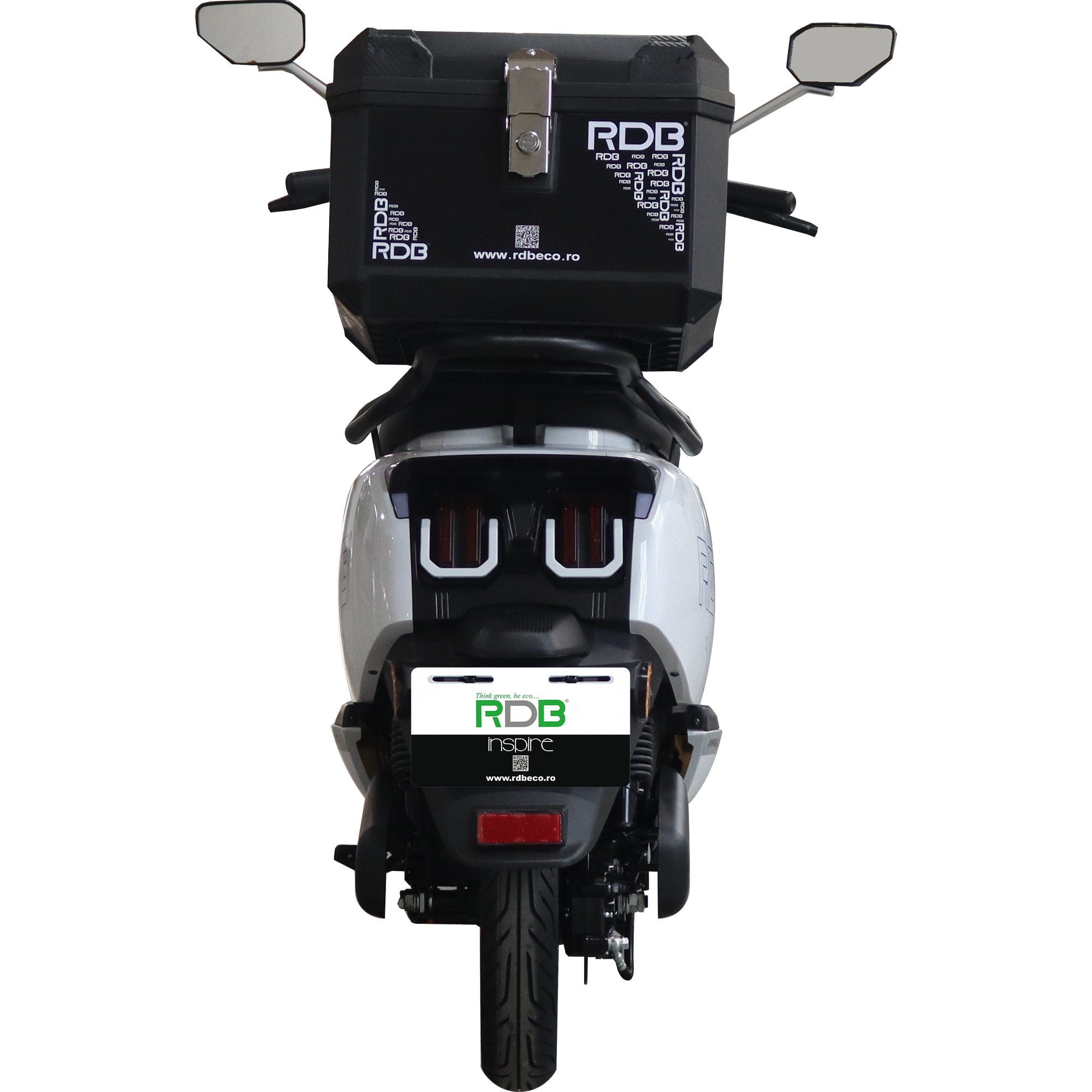 Scuter electric RDB INSPIRE, 2000W, fara permis, 25 km/h, Alb + CIV ...