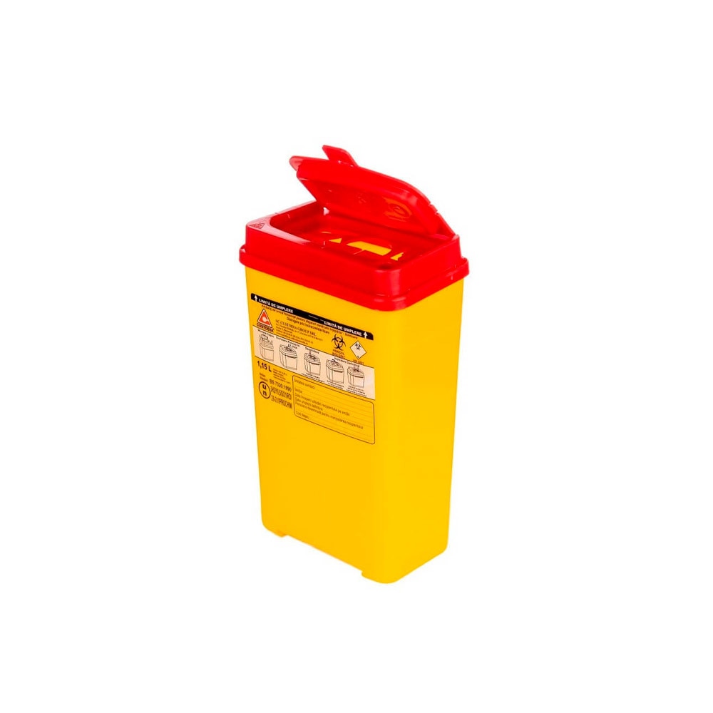 Container deseuri medicale - Recipient obiecte ascutite, 1L - eMAG.ro