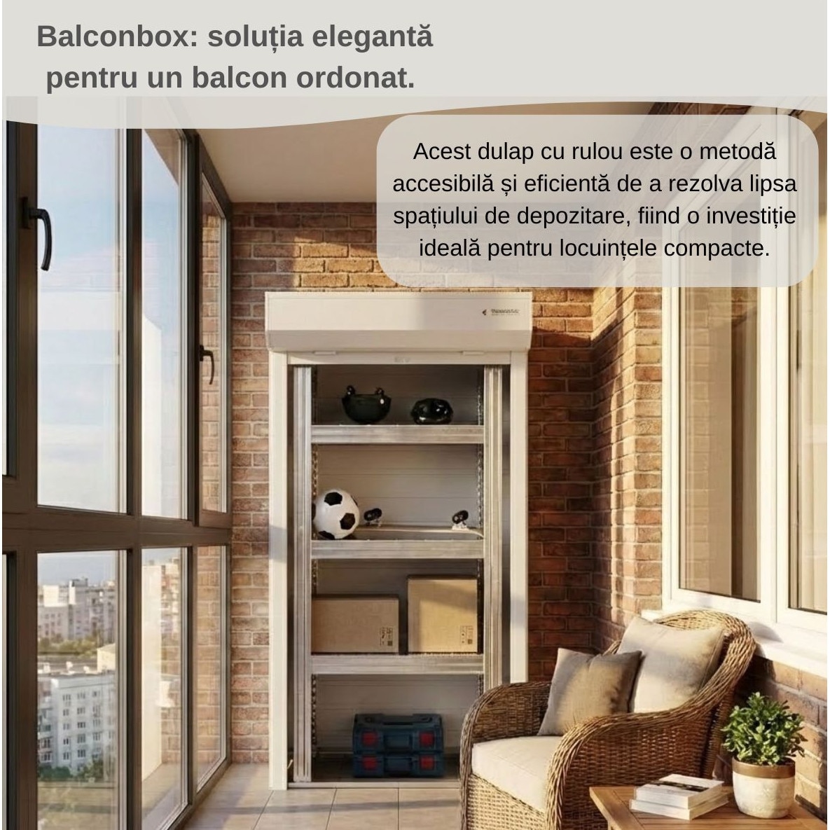 Dulap depozitare balcon ParkingBox® BalconBox, Depozitare unelte ...