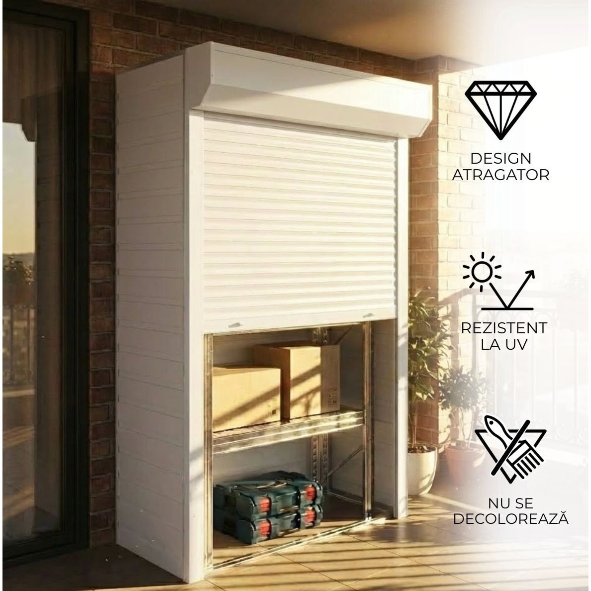 Dulap depozitare balcon ParkingBox® BalconBox, Depozitare unelte ...