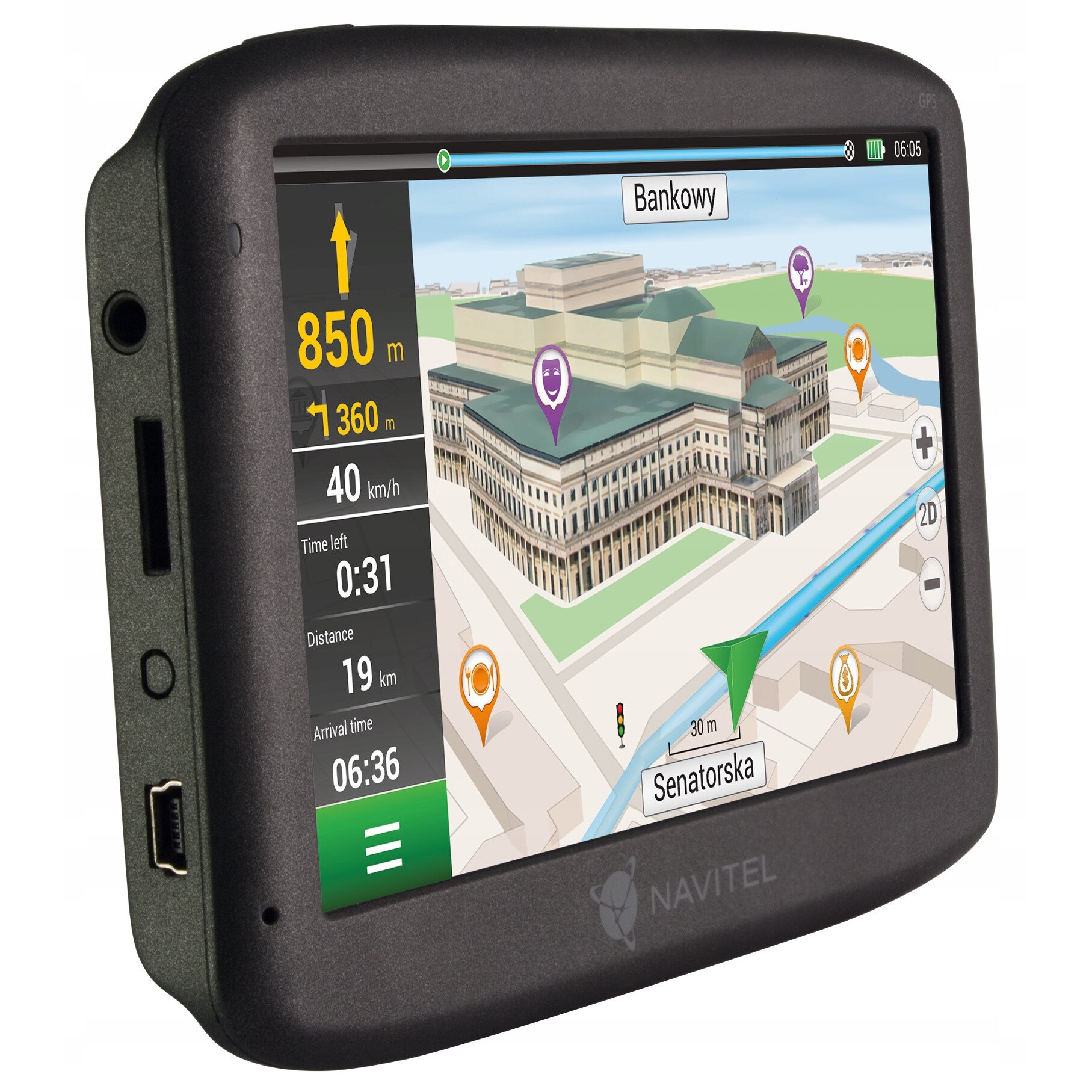 Navigatie GPS Navitel E501, 5", 480x272, asistent de banda, harti ...
