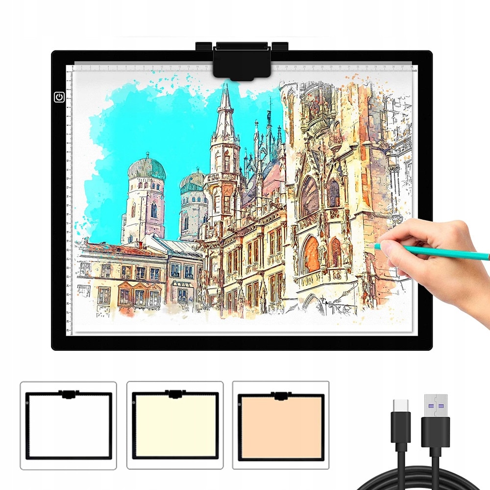 Placa iluminata cu LED, plansa de desen, tableta grafica A3 - eMAG.ro