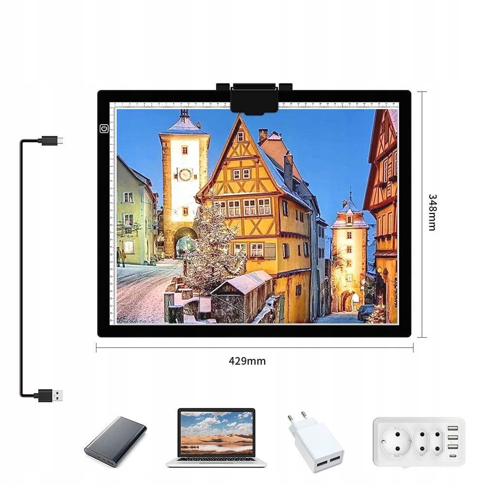 Placa iluminata cu LED, plansa de desen, tableta grafica A3 - eMAG.ro
