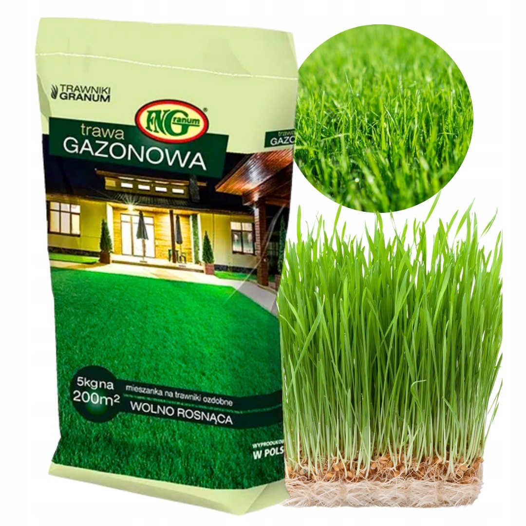 Amestec de seminte de gazon decorativ, Granum, 5kg, rezistent la pasi ...