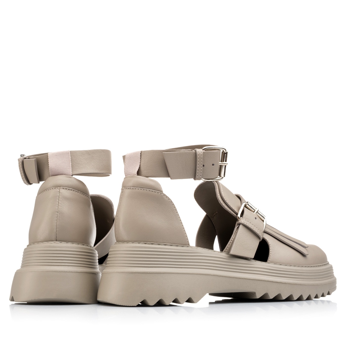Pantofi dama, Musette, ALYA A94, Piele naturala, Grej - eMAG.ro