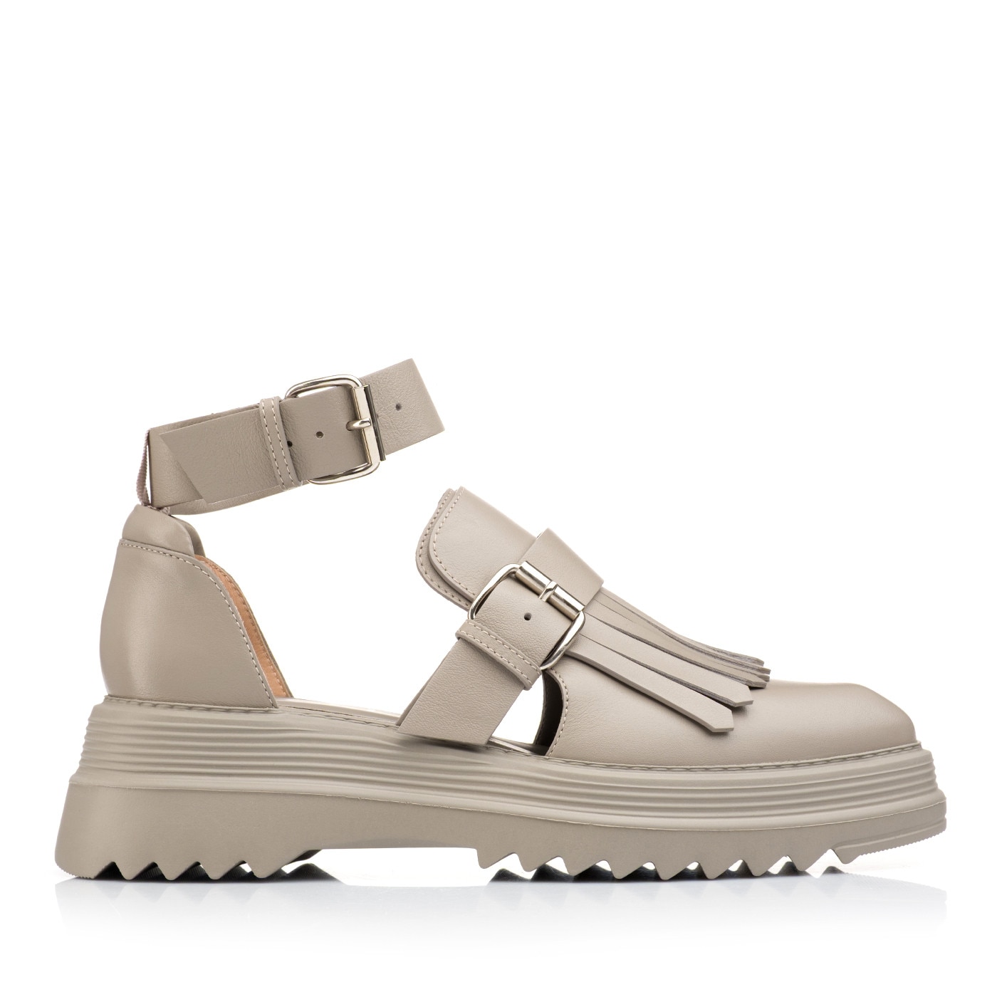 Pantofi dama, Musette, ALYA A94, Piele naturala, Grej - eMAG.ro