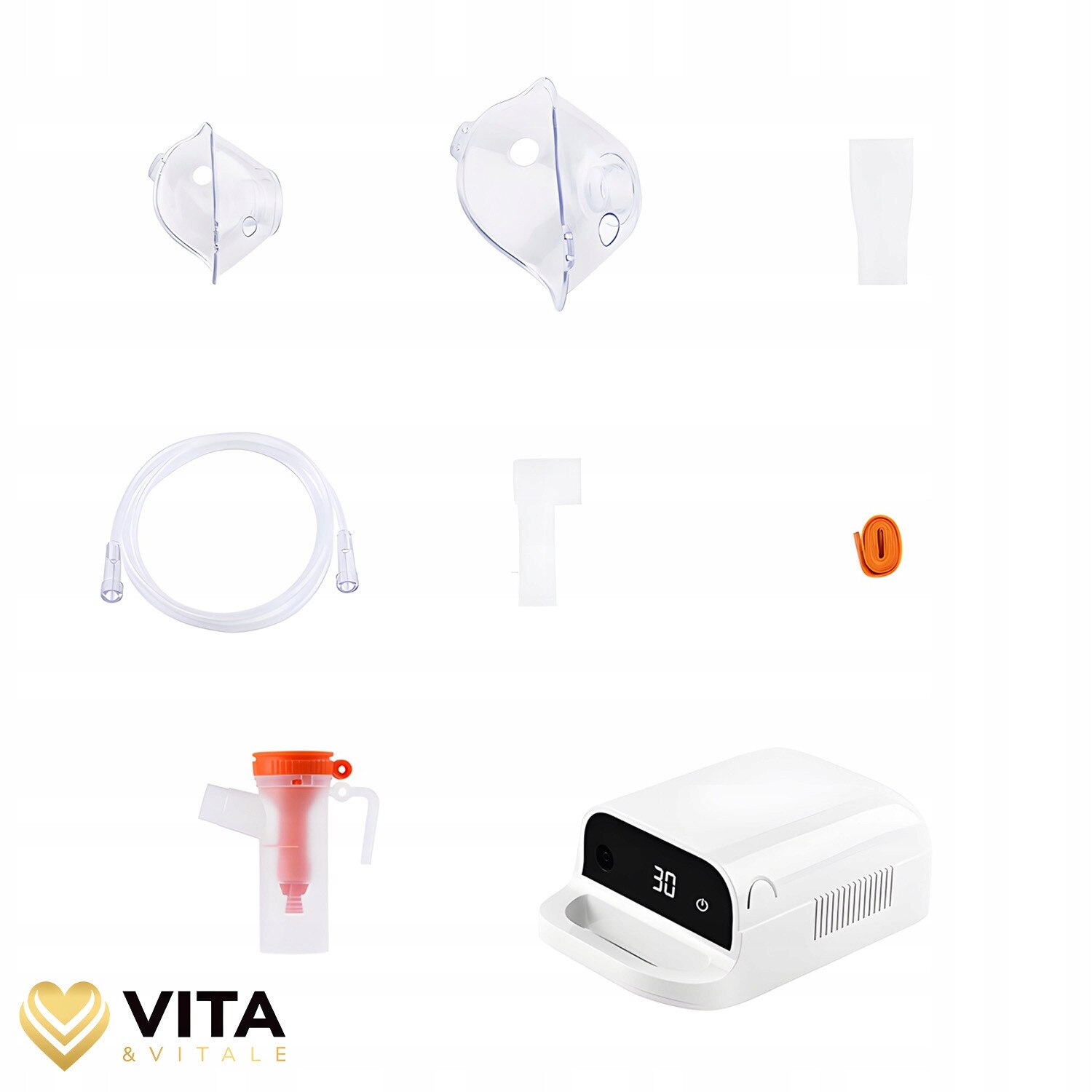 Inhalator nebulizator pentru copii si adulti, 2 masti, filtre - eMAG.ro
