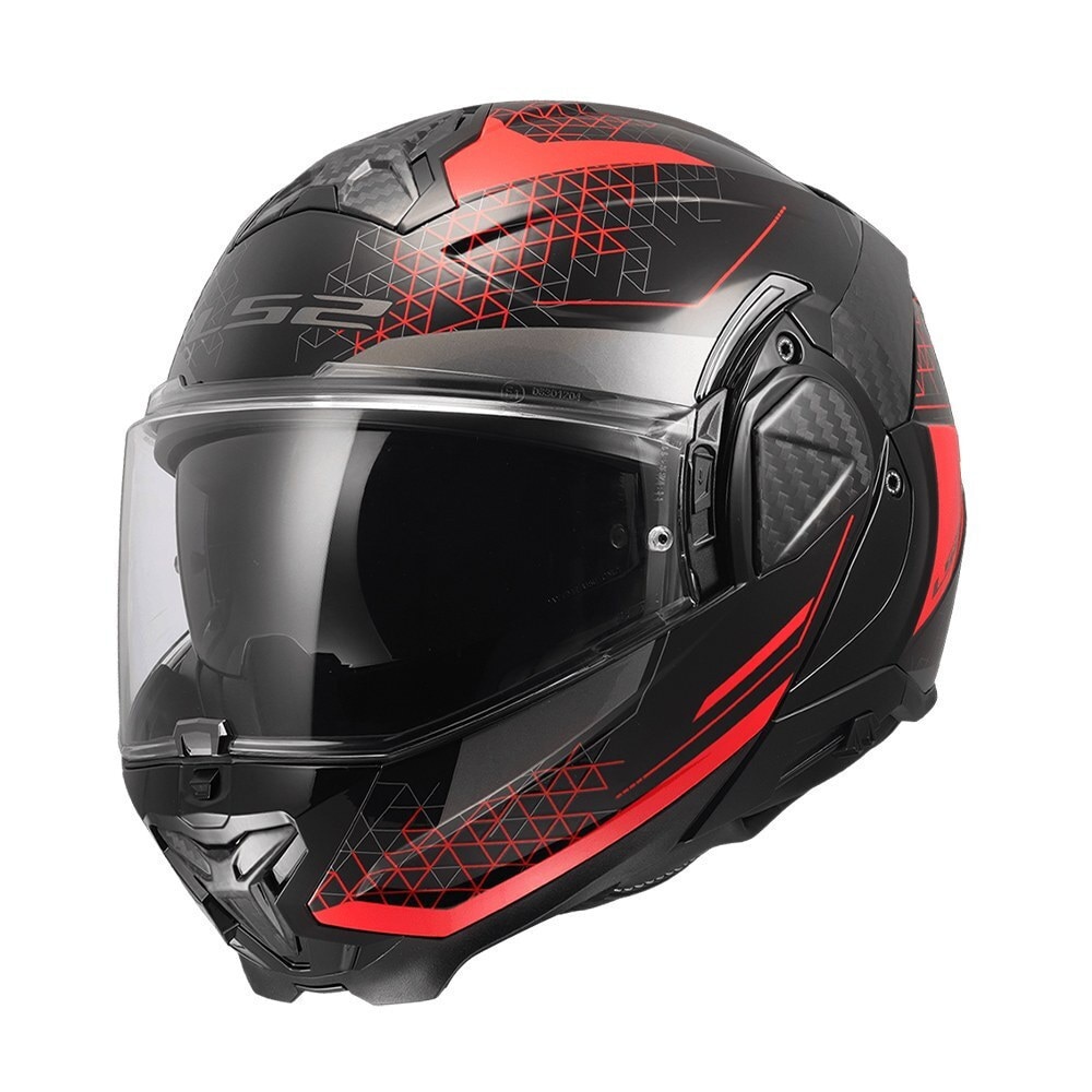 Casca moto modulara flip-back LS2 FF910 ADVANT II Astral Red, marime M ...