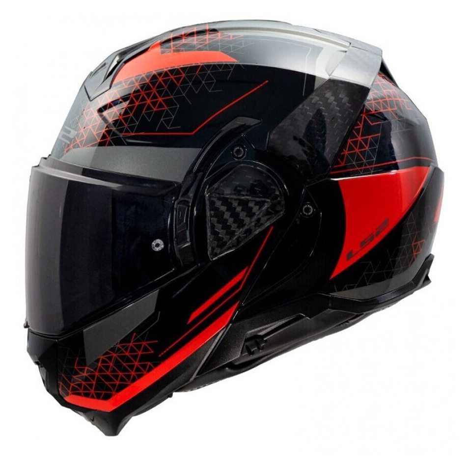Casca moto modulara flip-back LS2 FF910 ADVANT II Astral Red, marime M ...