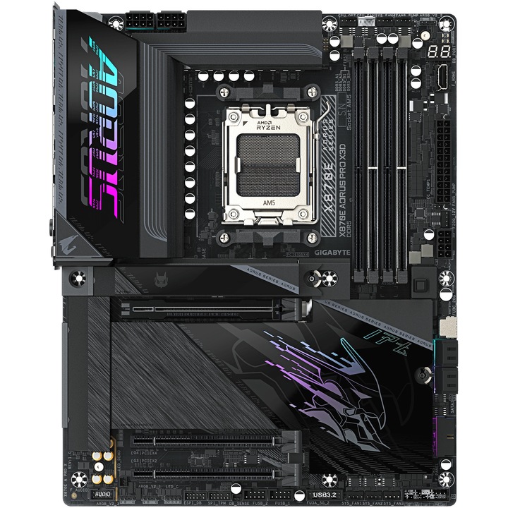 Placa de baza Gigabyte X870E AORUS PRO X3D, Socket AM5, DDR5, ATX - eMAG.ro