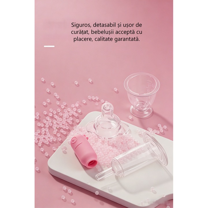 Set dozator medicamente pentru bebelusi, din silicon, seringa 10ml si ...