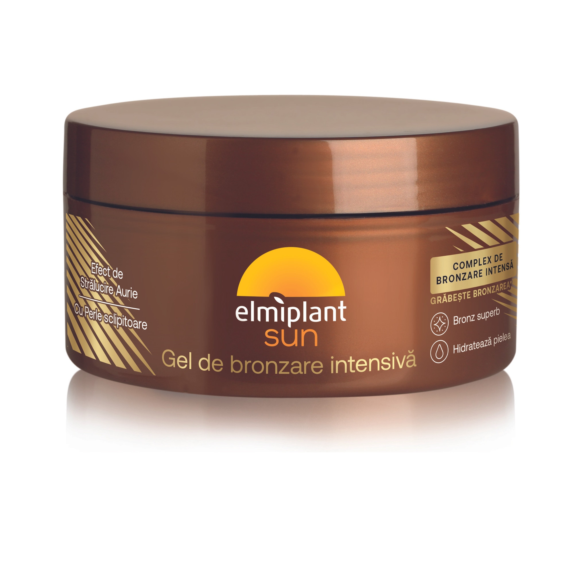 Gel de bronzare intensivă cu efect de strălucire aurie Elmiplant Sun ...