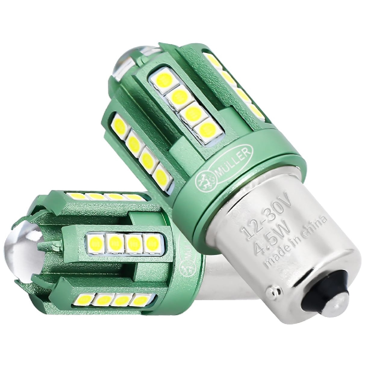 Set 2 db Muller® LED izzó, 1156/BA12S P21W, 26 SMD 3030 1400LM ...
