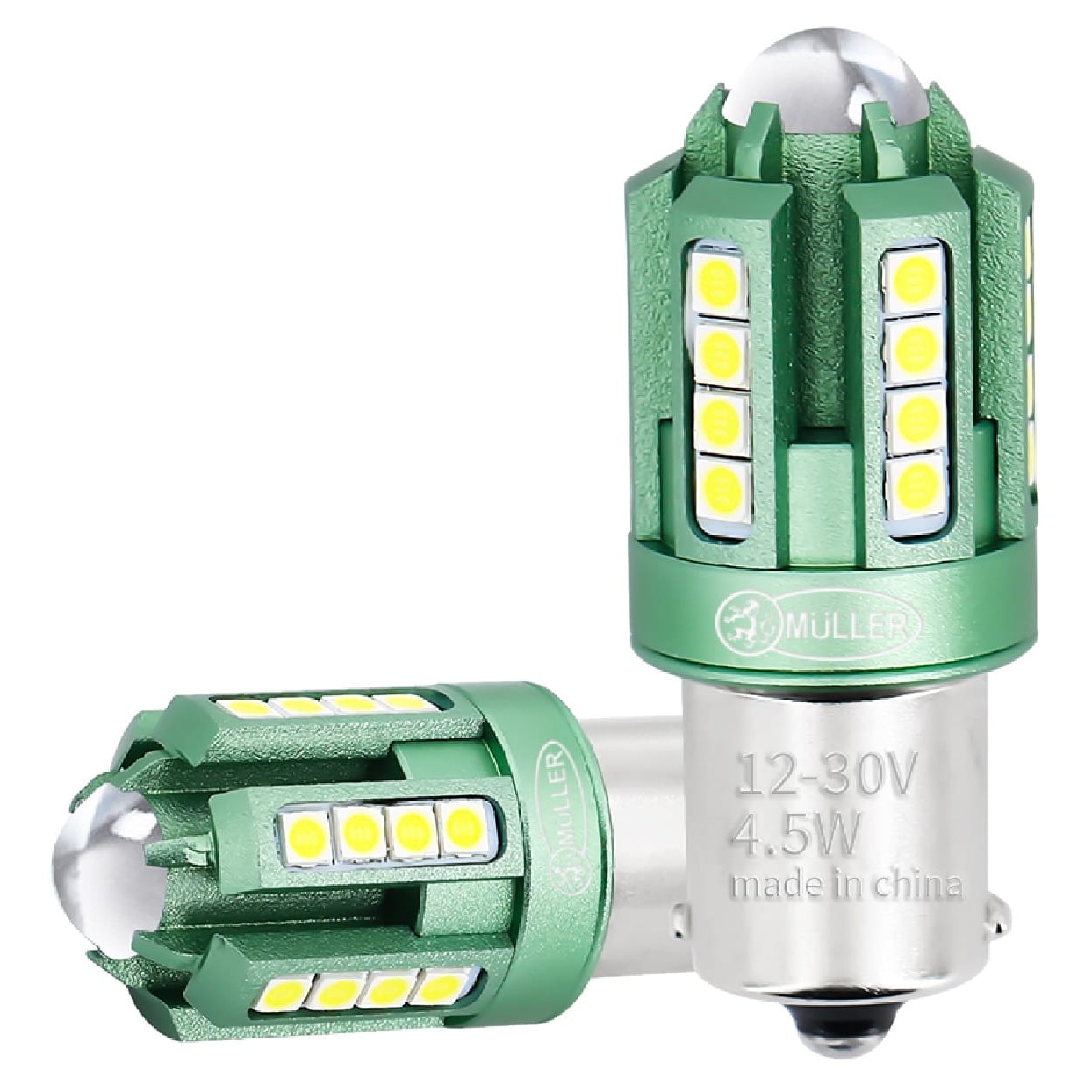 Set 2 db Muller® LED izzó, 1156/BA12S P21W, 26 SMD 3030 1400LM ...