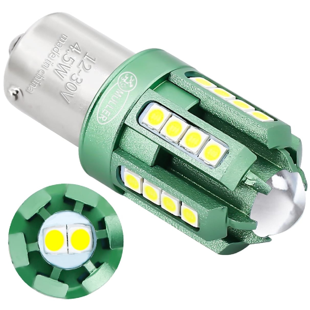 Set 2 db Muller® LED izzó, 1156/BA12S P21W, 26 SMD 3030 1400LM ...