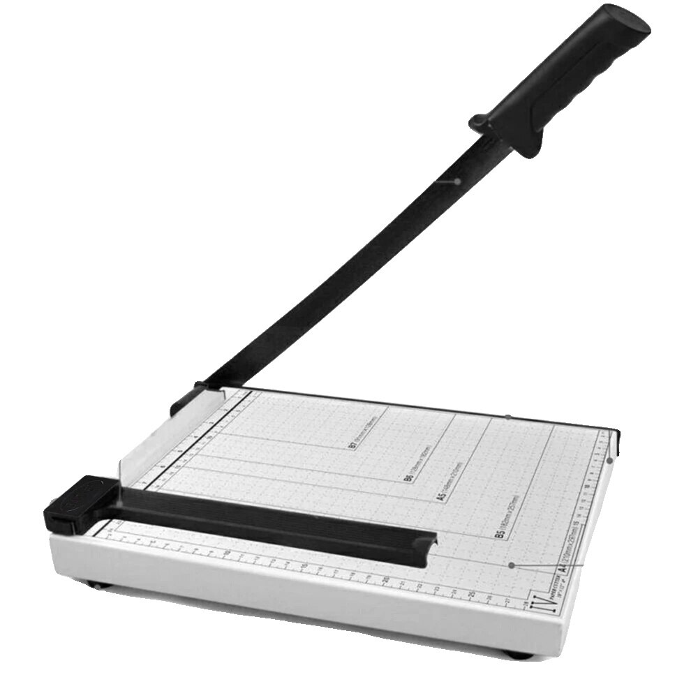 Ghilotina pentru hartie, mecanism ergonomic, lama din otel durabil, alb ...