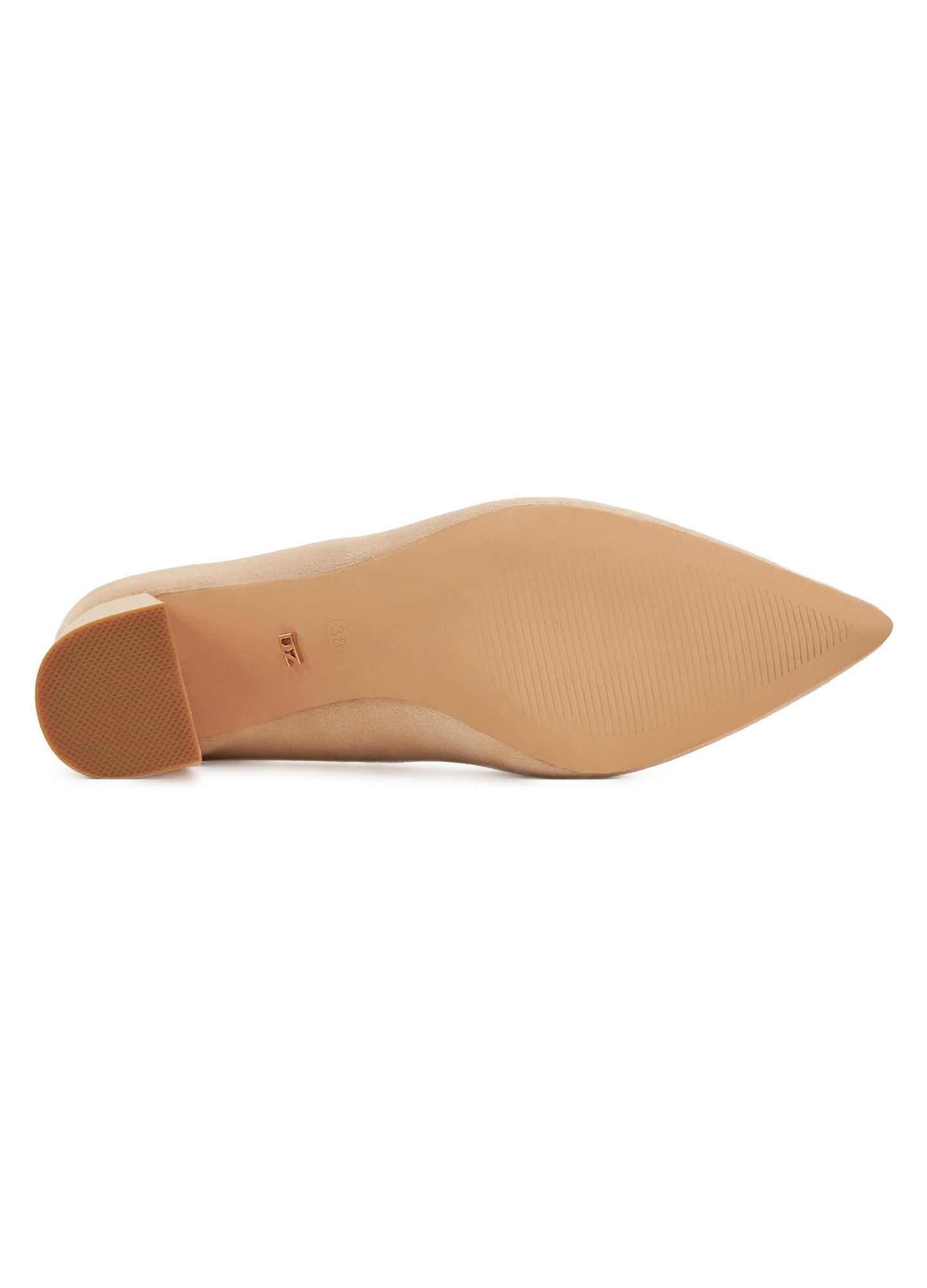 Pantofi dama, DeeZee, textil, bej, toc gros, eleganti, 40 EU - eMAG.ro