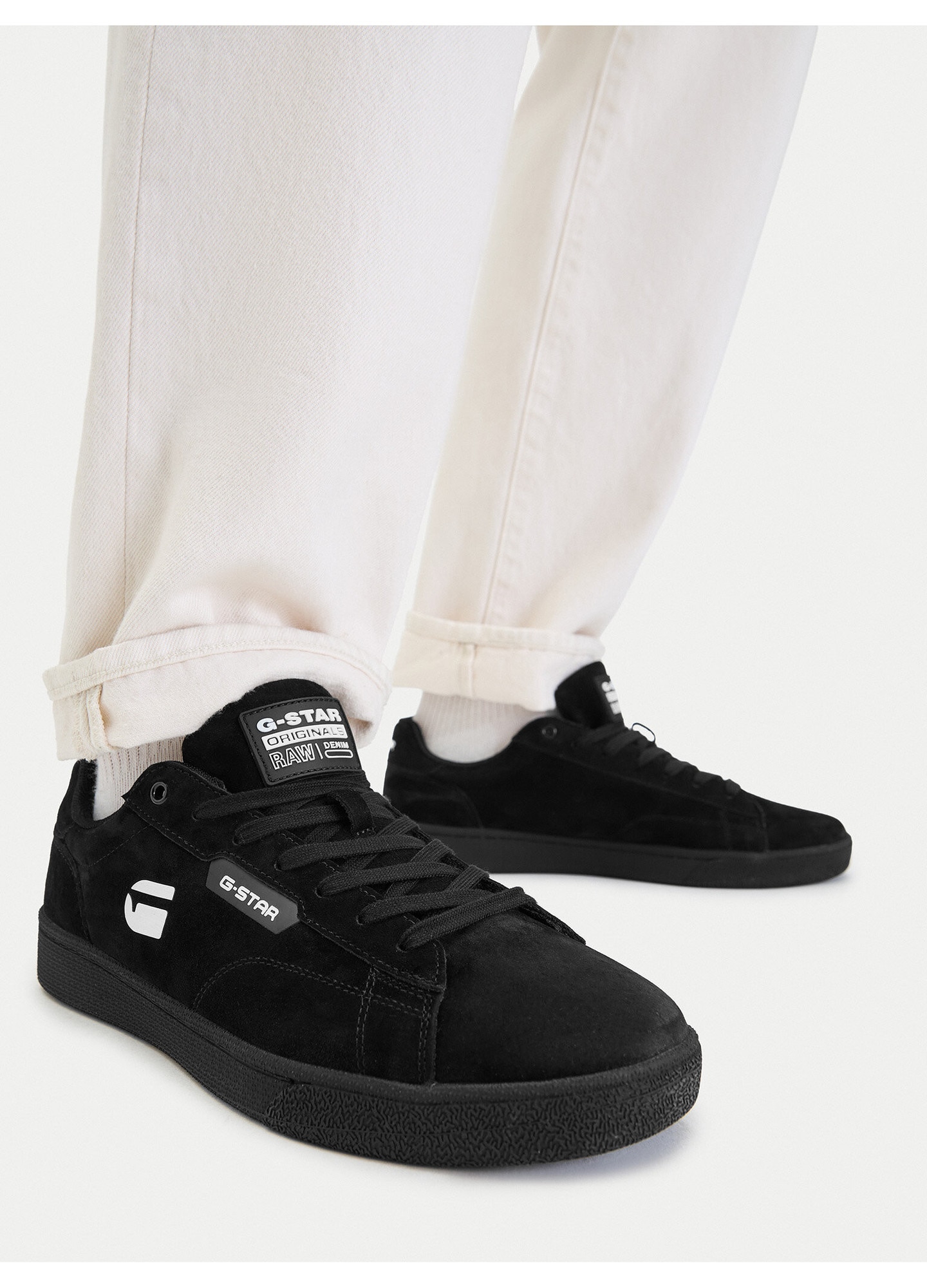 Tenisi barbati, G-Star Raw, piele naturala, negru, confortabil, durabil ...