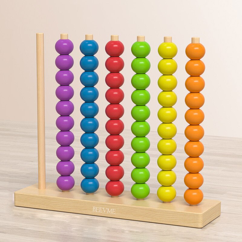 Set jucarii educative pentru copii, Beevme, din Lemn, Multicolor, 21 ...
