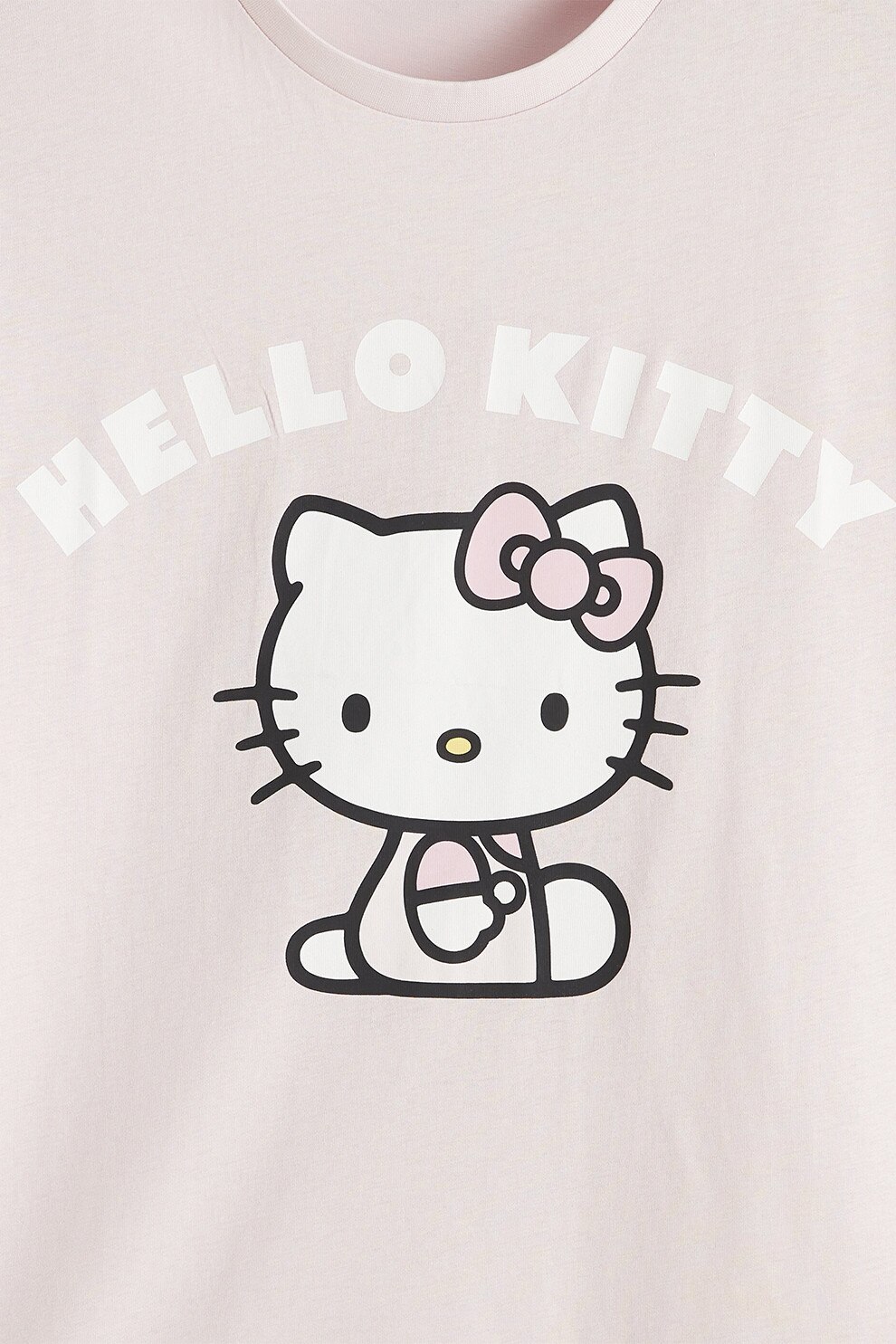 LC WAIKIKI, Tricou din bumbac cu imprimeu cu Hello Kitty, Alb, Roz ...