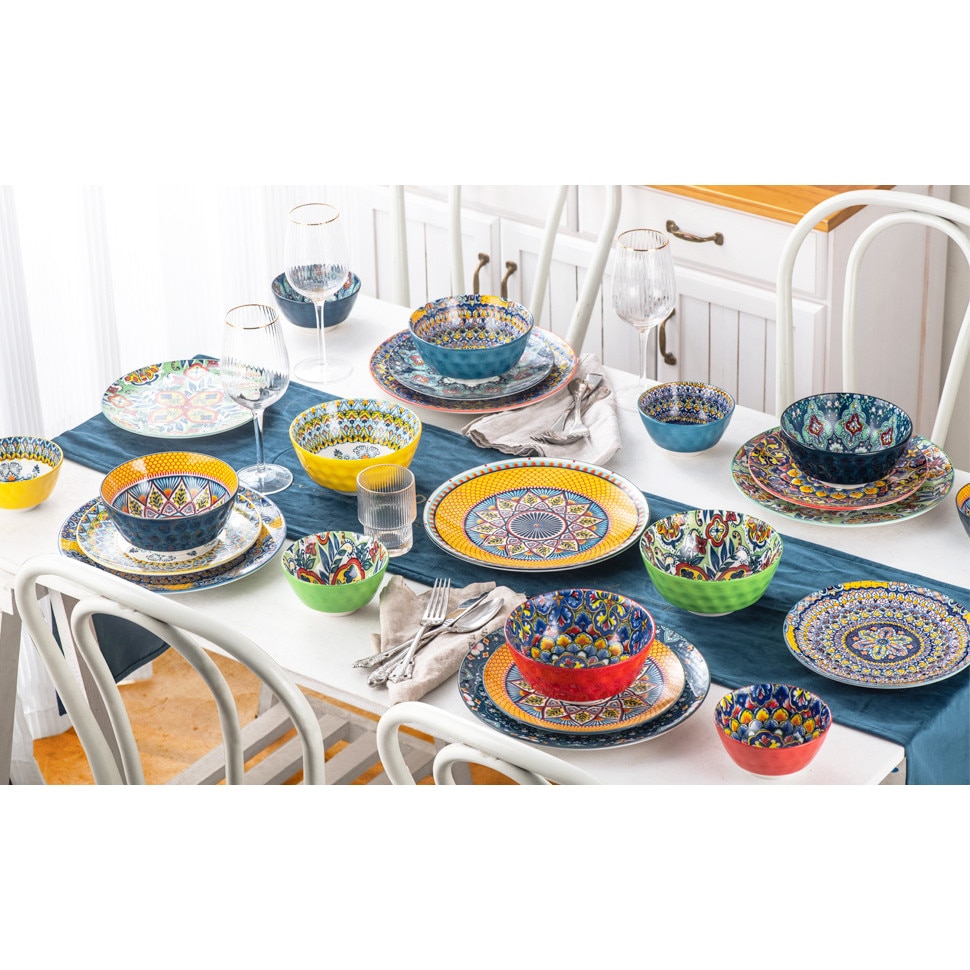 HENXFEN LEAD Farfurii ceramice pentru desert, salata 8,5 inch, set de 6 ...