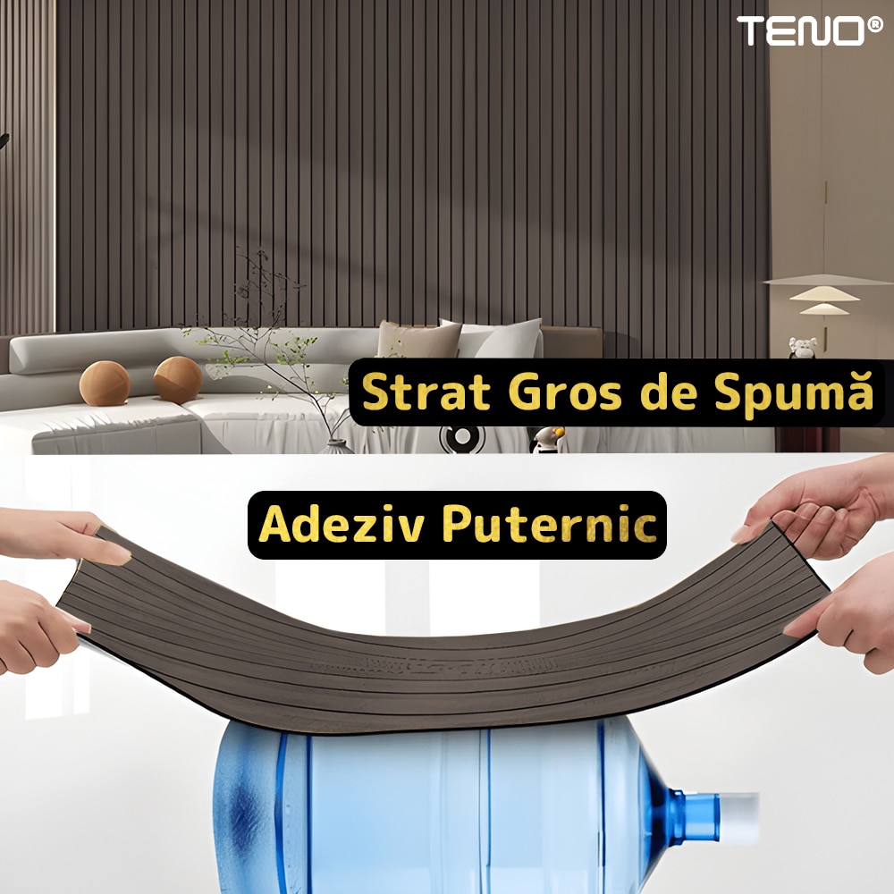 Riflaj 3D Teno®, panou model lemn, suprafata acoperire 1.8 mp ...