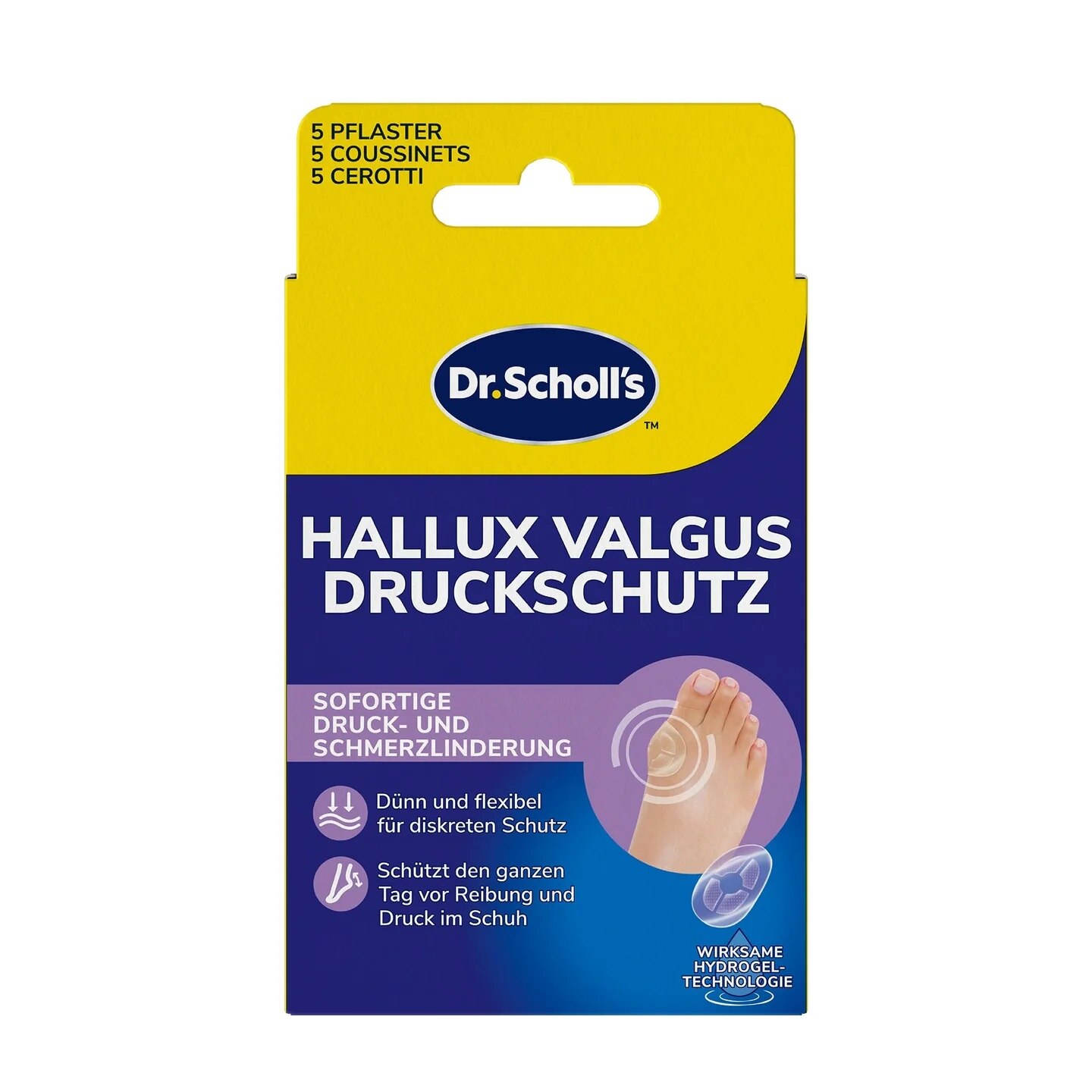 Dr. Scholl's Plasturi hidrogel pentru monturi (hallux valgus) x 5buc ...