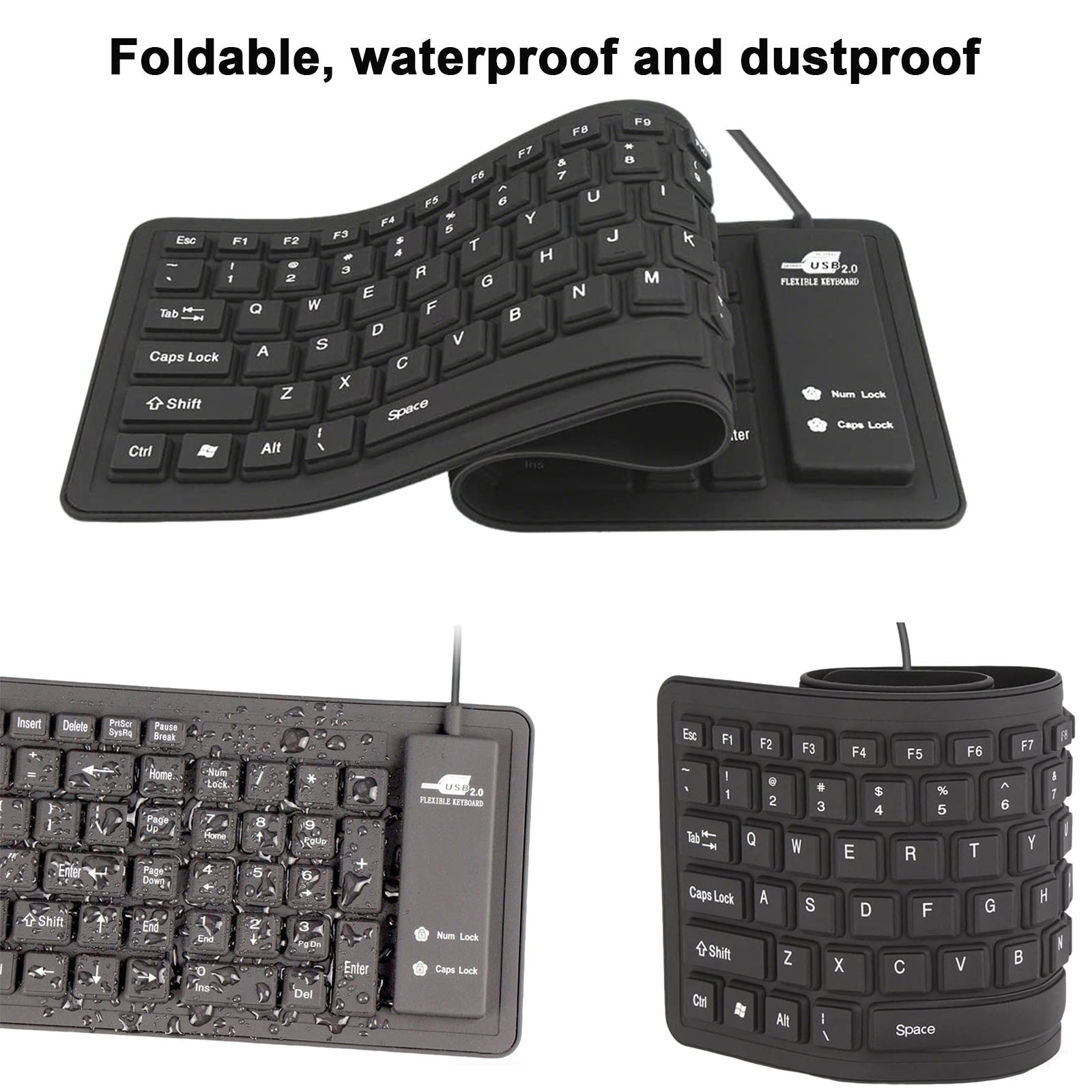 Tastaturi, Axroad Mall,214 g, 109 taste, pliabil pentru transport usor ...