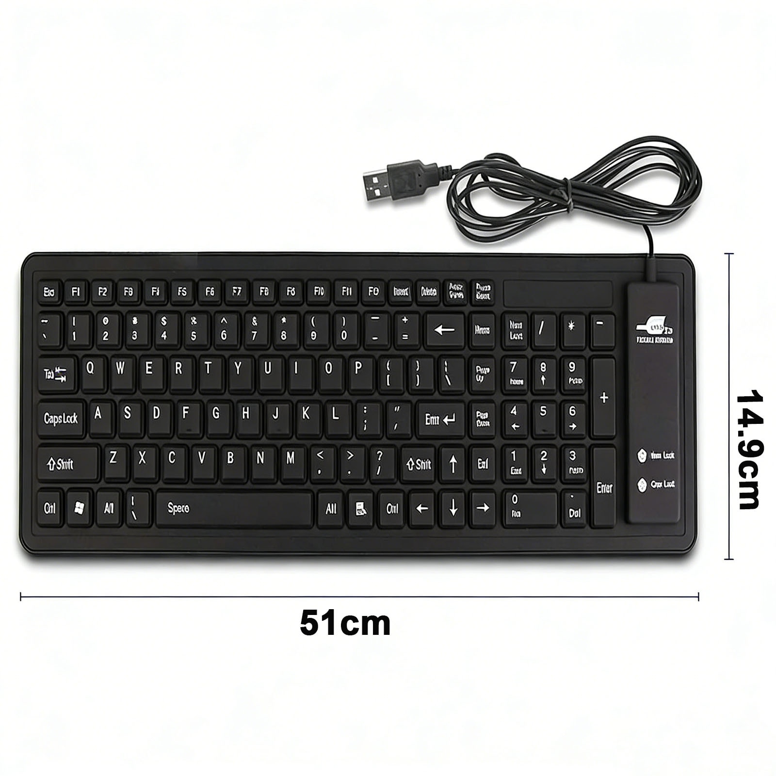 Tastaturi, Axroad Mall,214 g, 109 taste, pliabil pentru transport usor ...