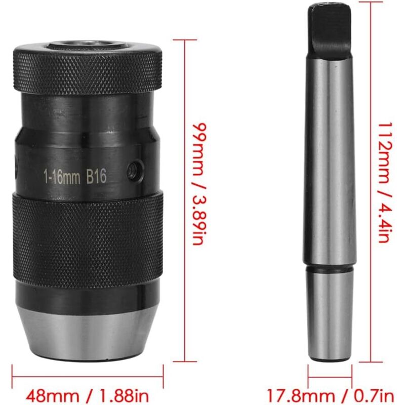 Mandrina de gaurit cu auto-strangere MT2-B16 1-16mm Mandrina conica MK ...
