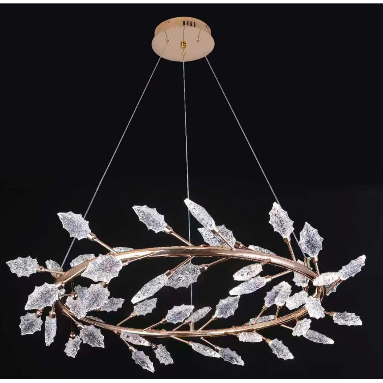 Candelabru LED, Alessandro DESIGN, TOCCATA, Auriu, 20W, Diametru 45cm ...
