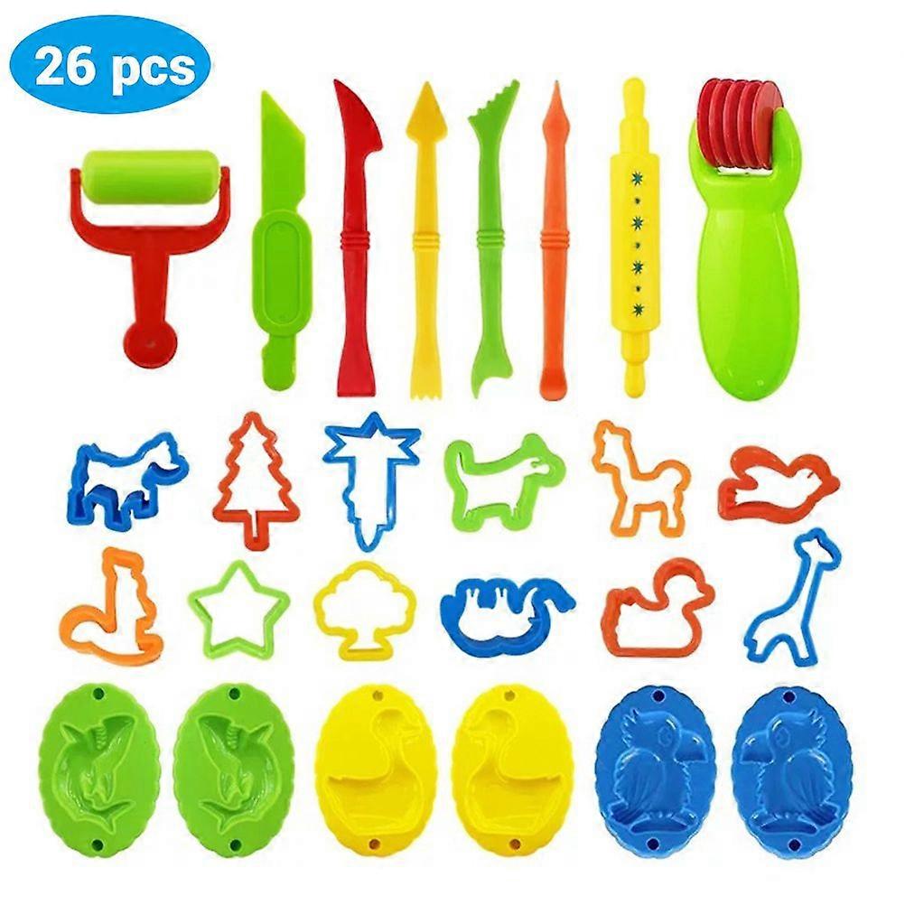 Set 26 piese lut modelabil cu forme din plastic pentru copii - eMAG.ro