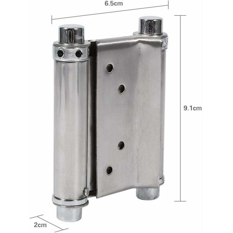 Set 2 balamale inox reglabile cu arc pentru usi batante, capacitate 15 ...