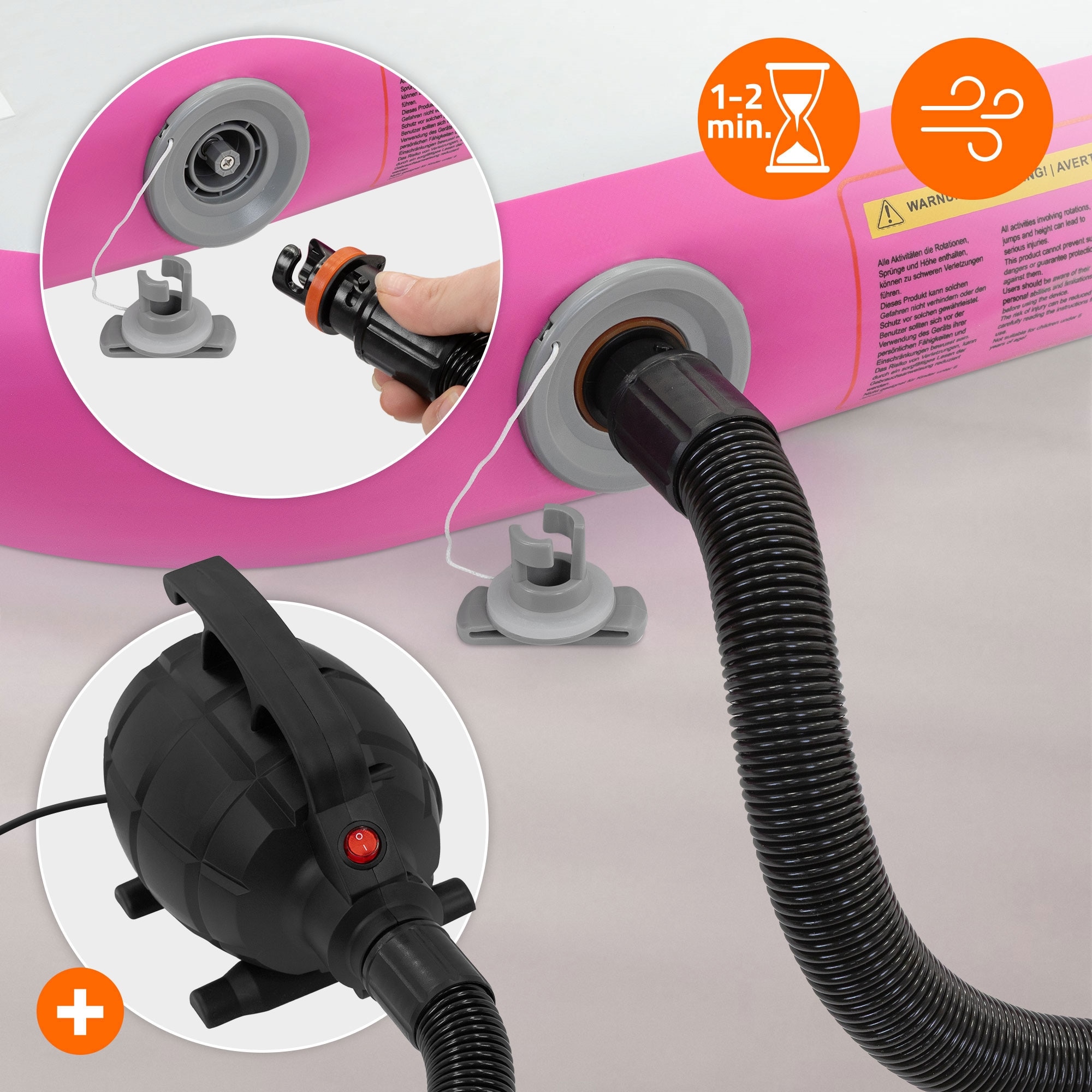 Saltea gonflabila gimnastica Airtrack ECD Germany 5 m, roz, pentru ...