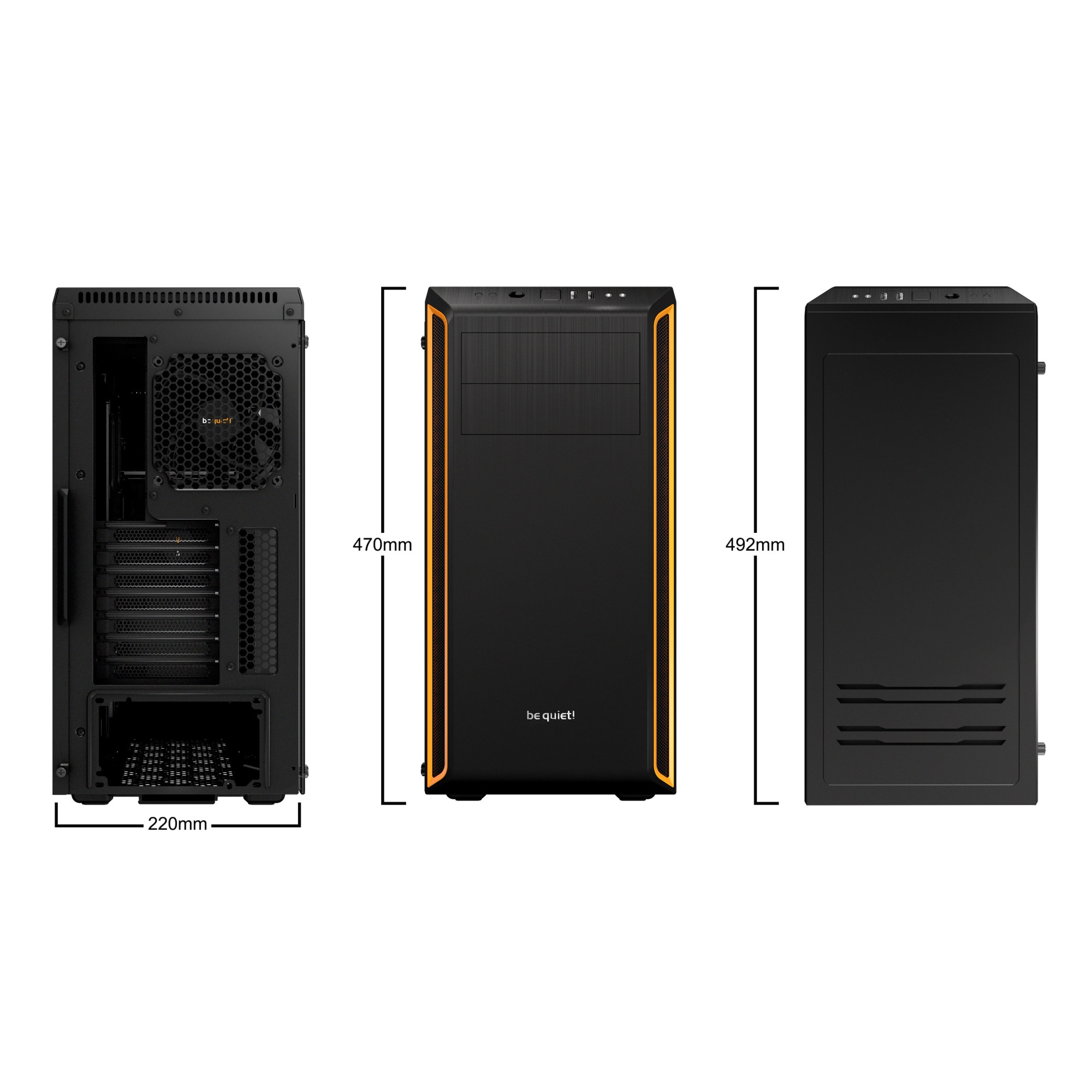 Carcasa be quiet! Pure Base 600 Window, Mid-Tower, fara sursa, ATX ...