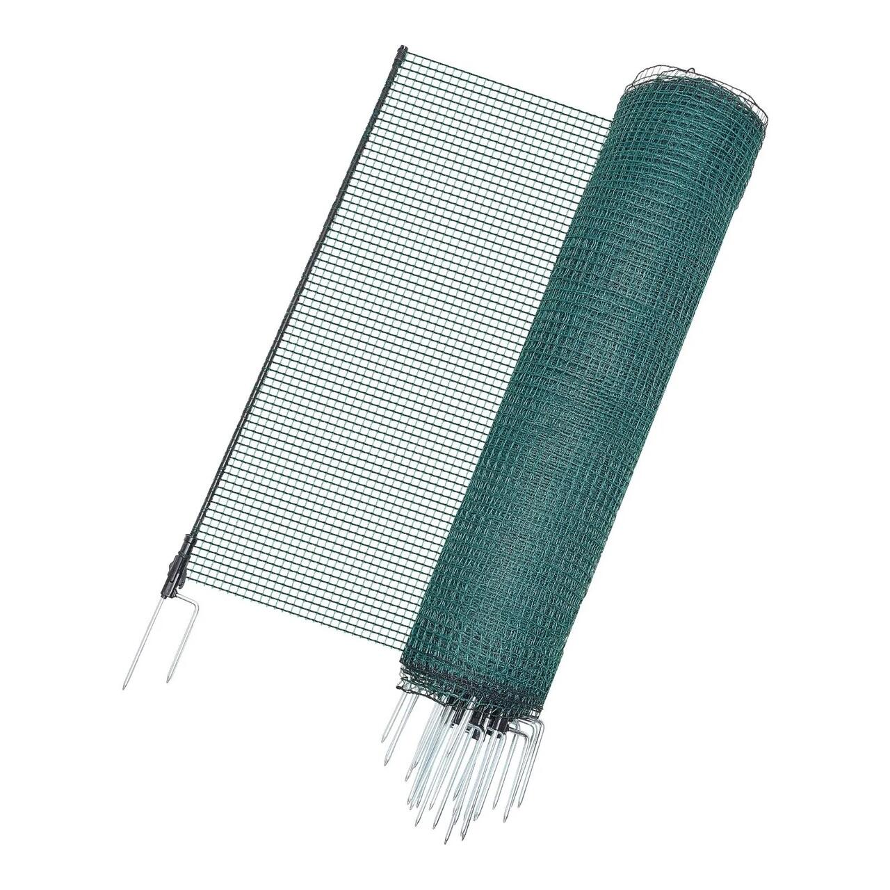 Tarc temporar mobil pentru Pasari/Animale mici, 0.9 x 25 m, Verde, 15 x ...